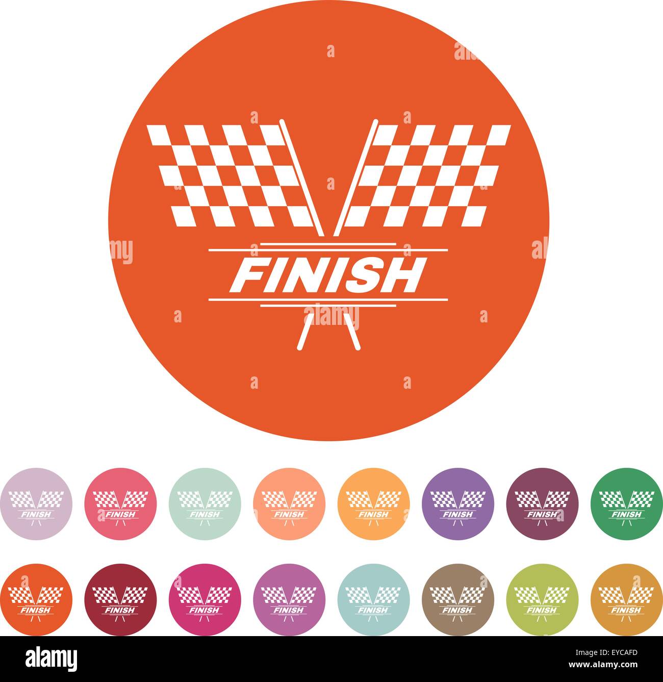 The race flag icon. Finish symbol. Flat Stock Vector Image & Art - Alamy