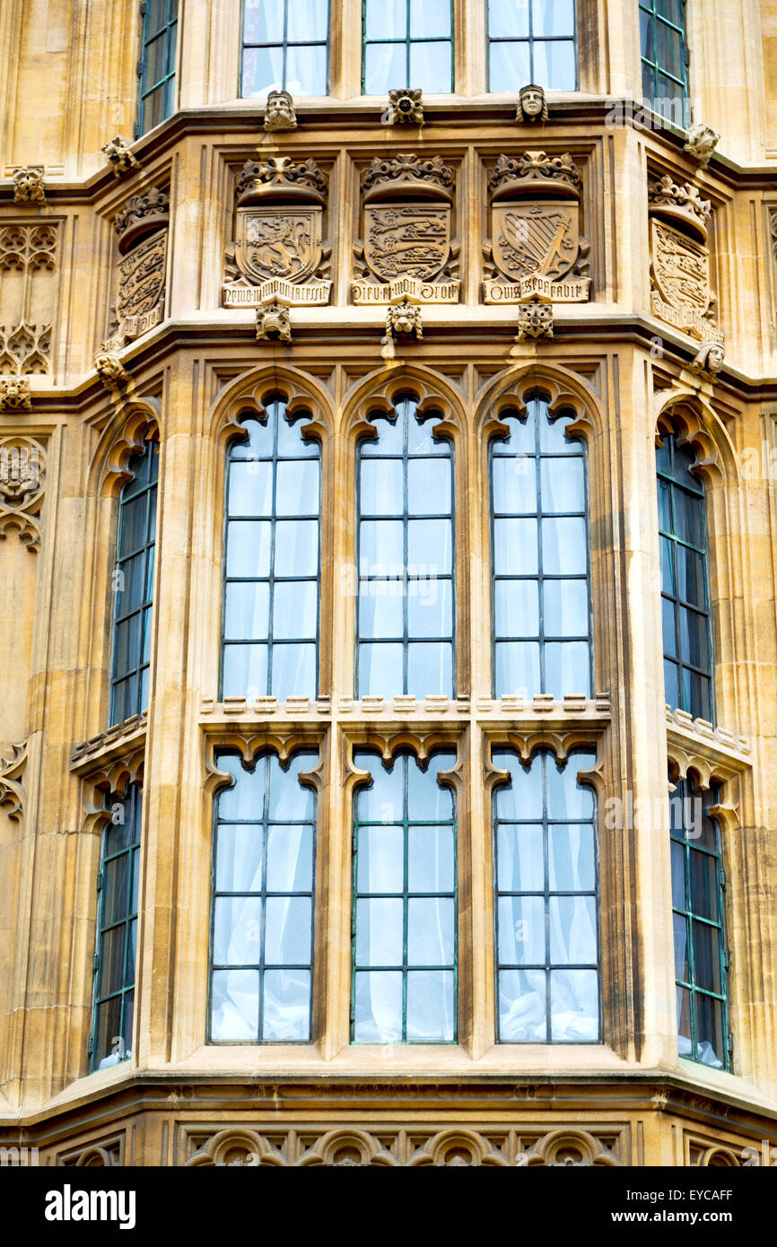 in london old historical parliament glass window structure and terrace ...