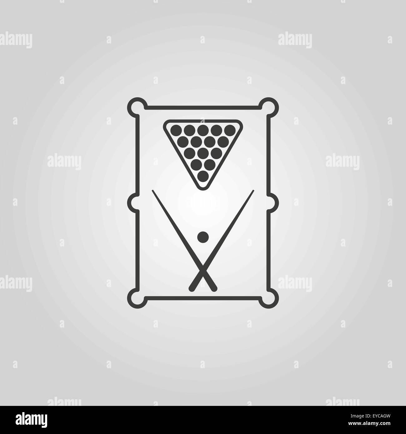 The billiard table icon. Game symbol. Flat Stock Vector Image & Art - Alamy