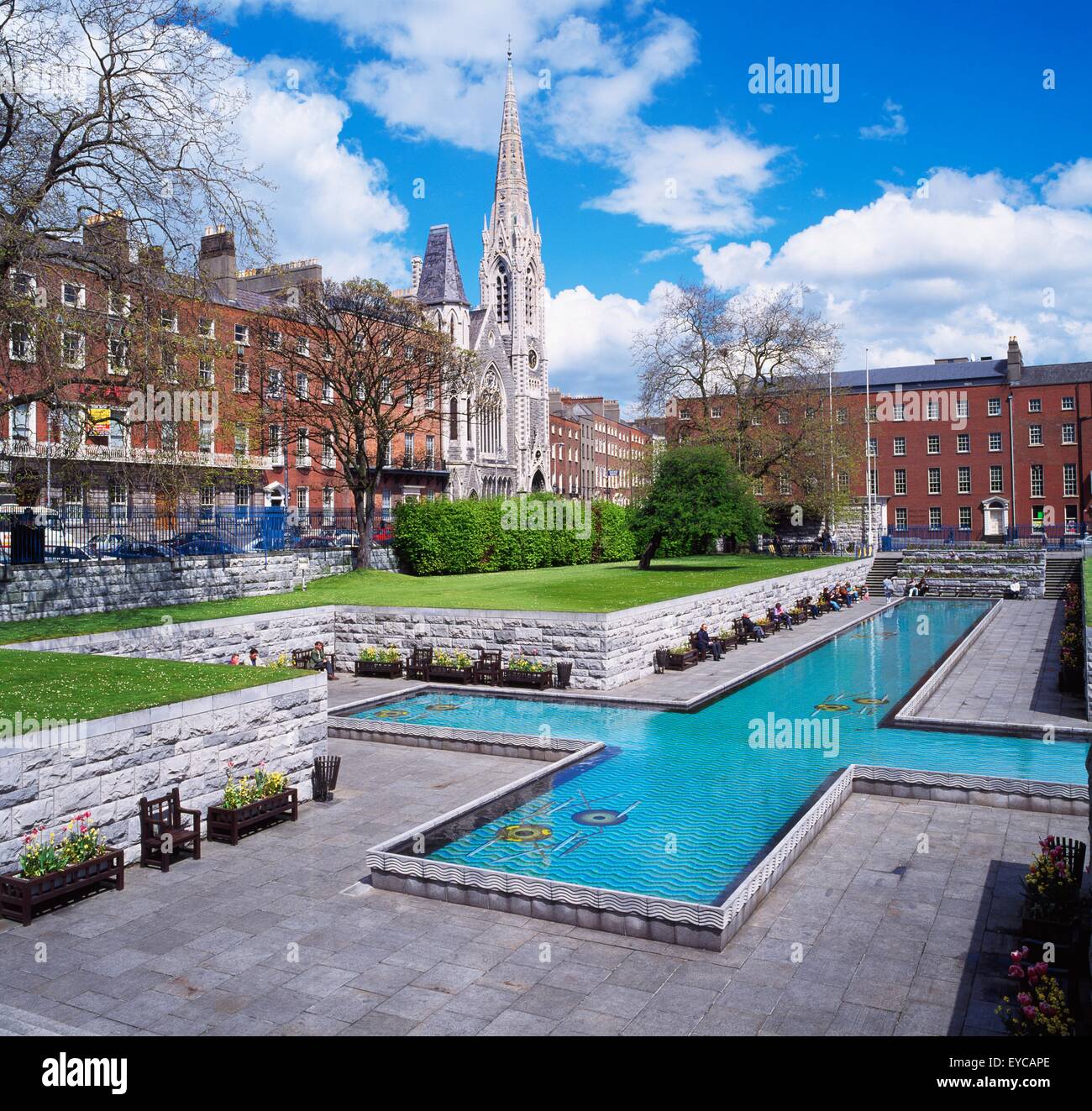 Dublin, Co Dublin, Ireland; View Of The Parnell Square Garden Of ...