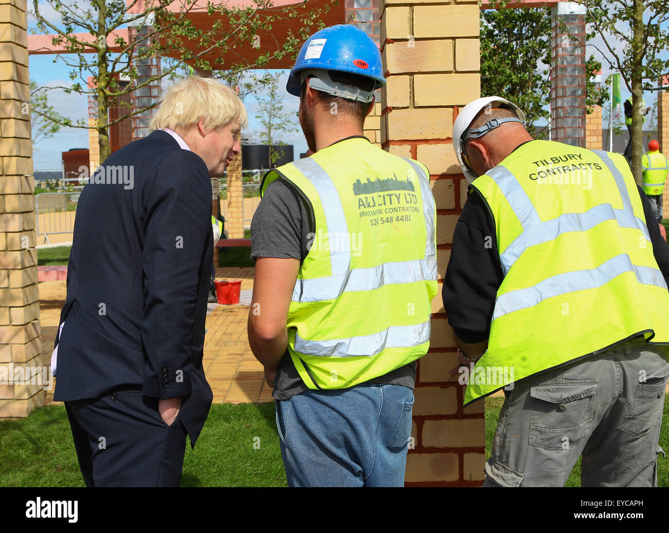 Mayor of London Boris Johnson MP plants the final tree in the Olympic ...