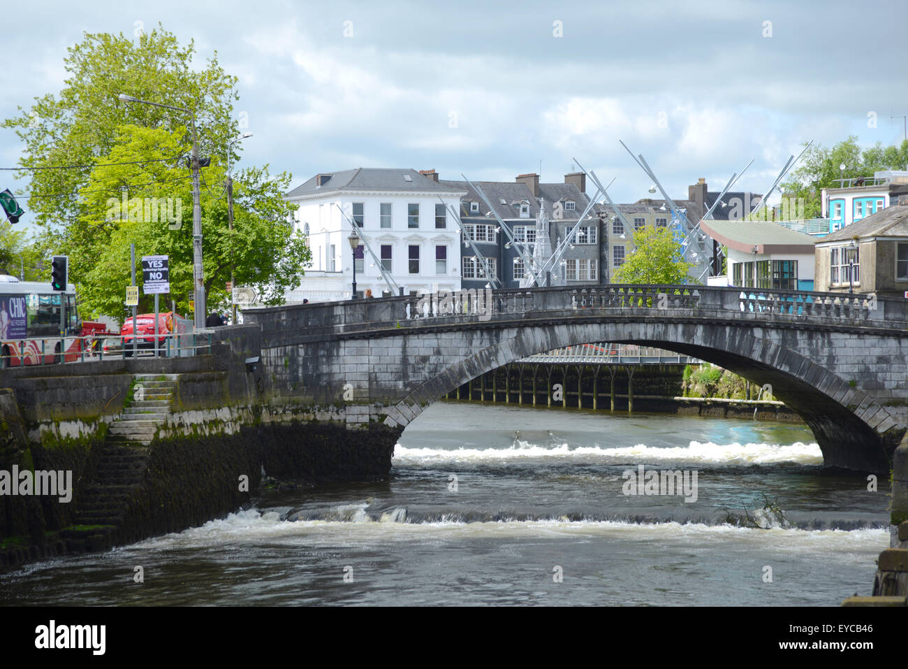 Parliament Bridge in Cork in the Republic of Ireland built in 1806 on ...