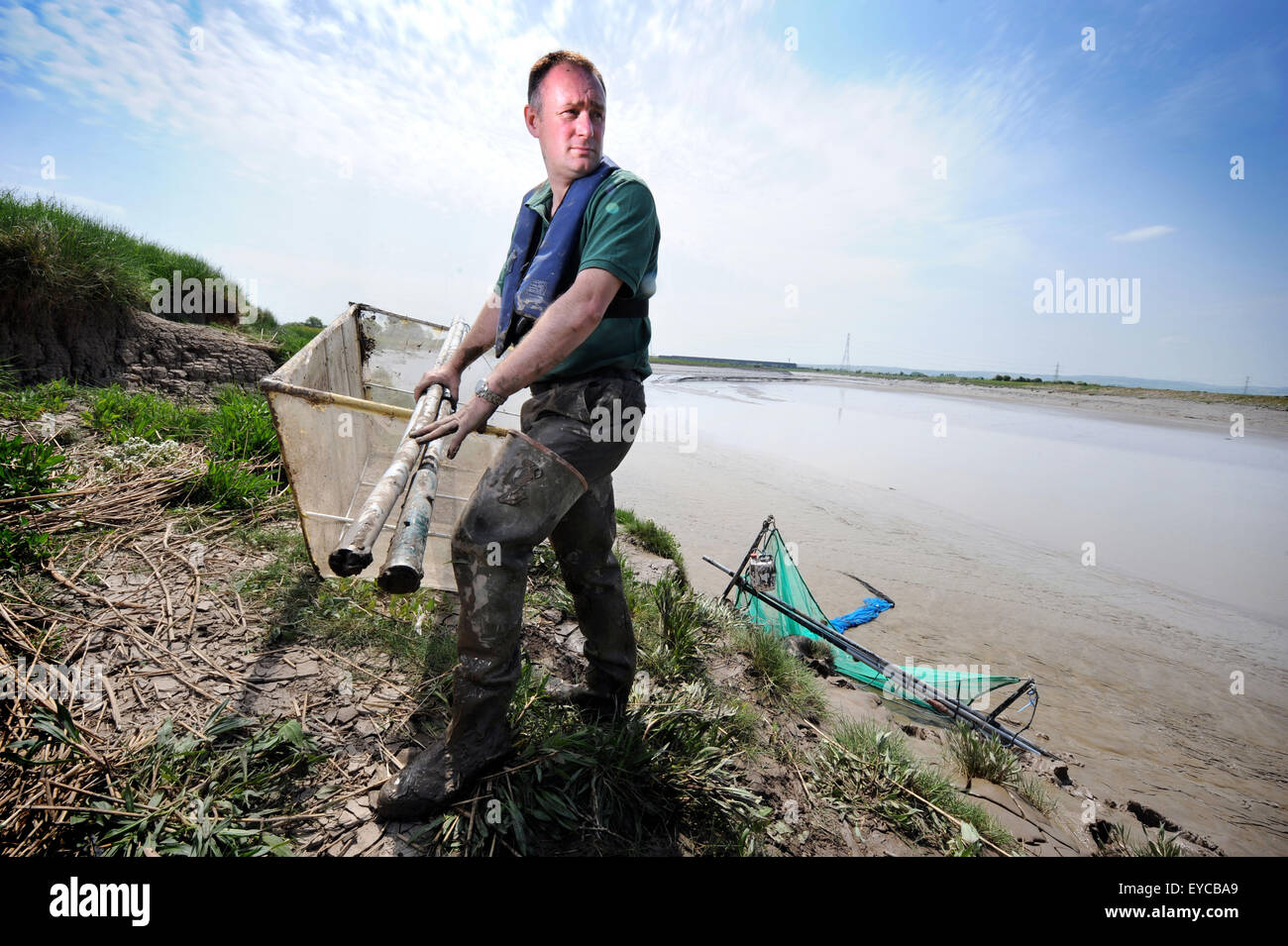 Environment Agency Bailiff Richard Dearnley with a confiscated ...