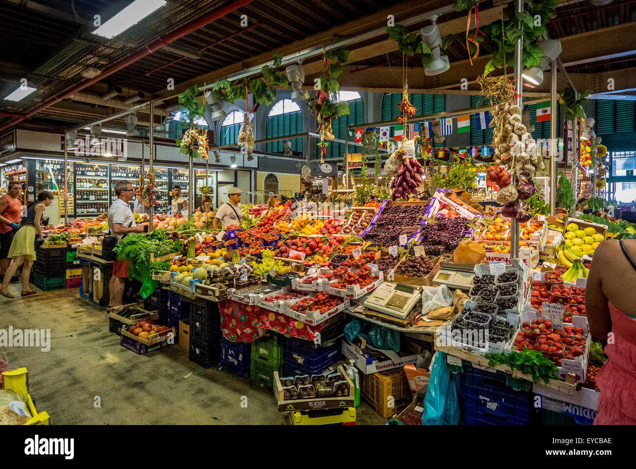 Mercata Centrale indoor market. Florence, Italy Stock Photo: 85709526 ...