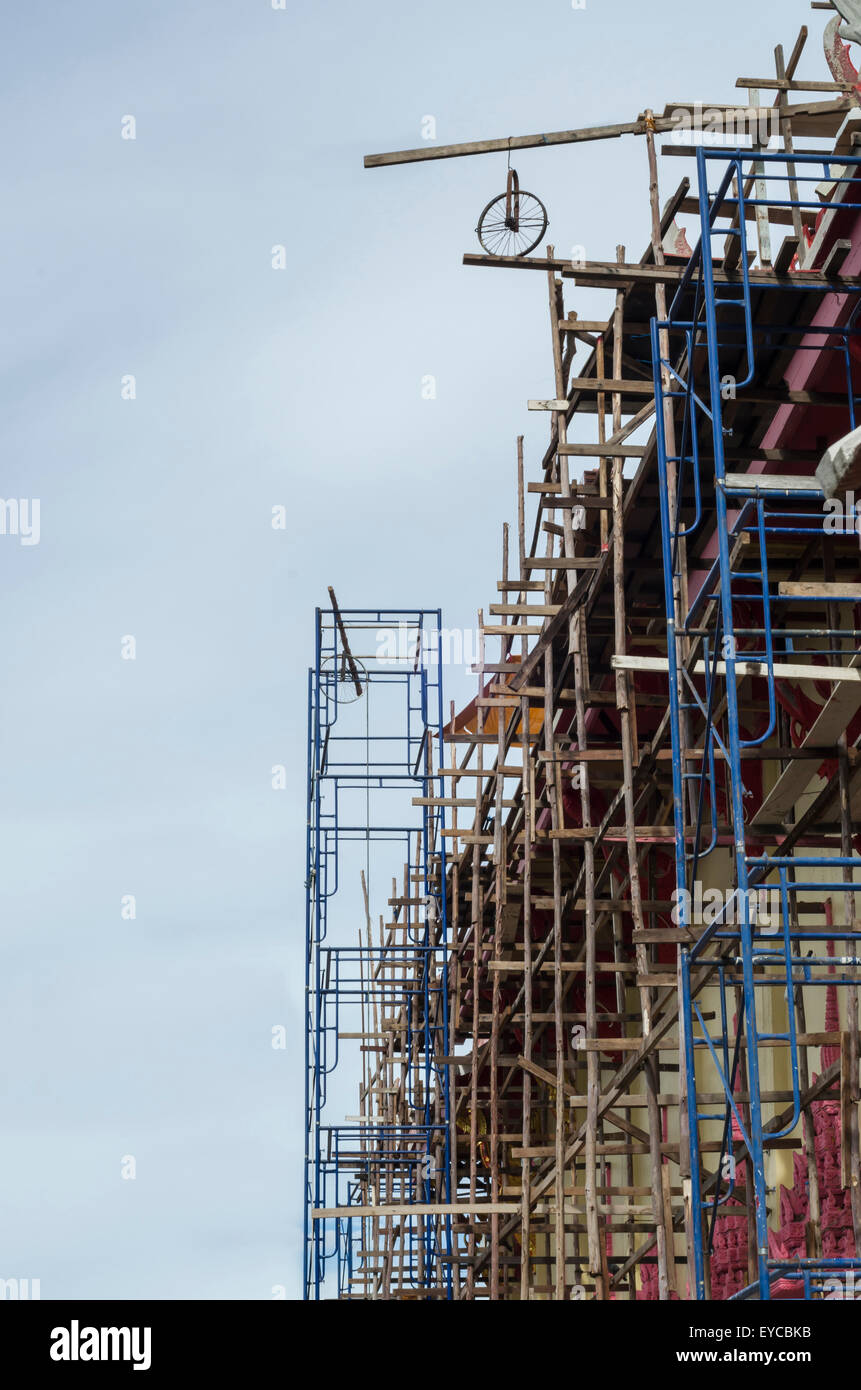 Scaffolding in Construction Site Stock Photo - Alamy