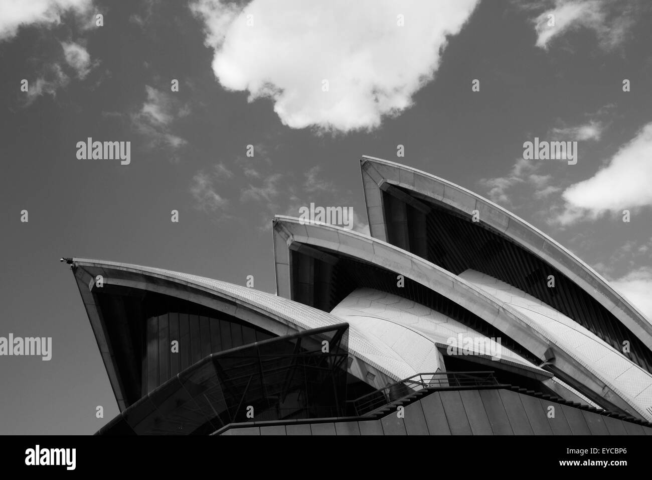 Sydney Opera House close up in black and white Stock Photo - Alamy