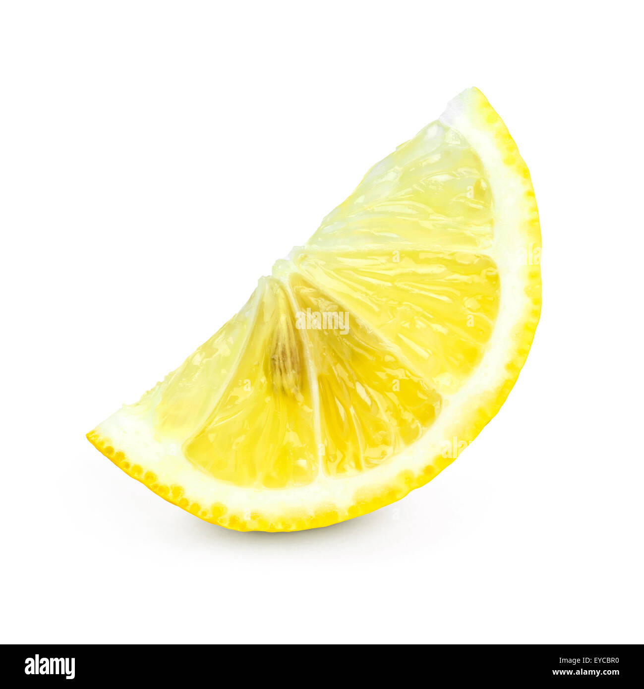 Fresh lemon slice on white background Stock Photo - Alamy