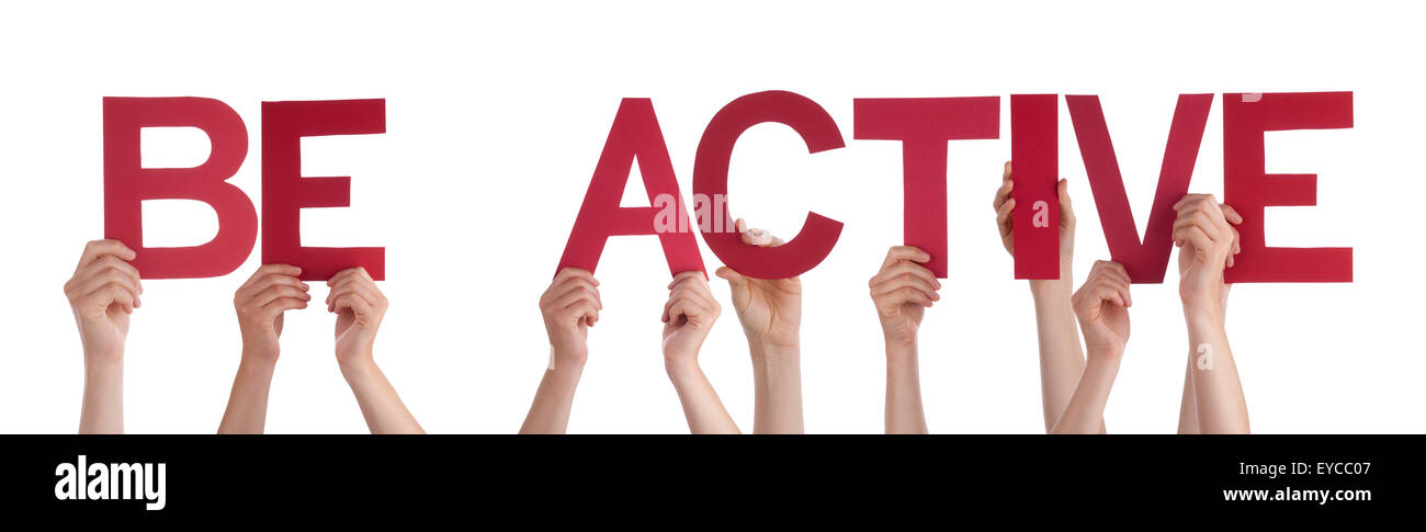 Active word hands holding people hi-res stock photography and images ...