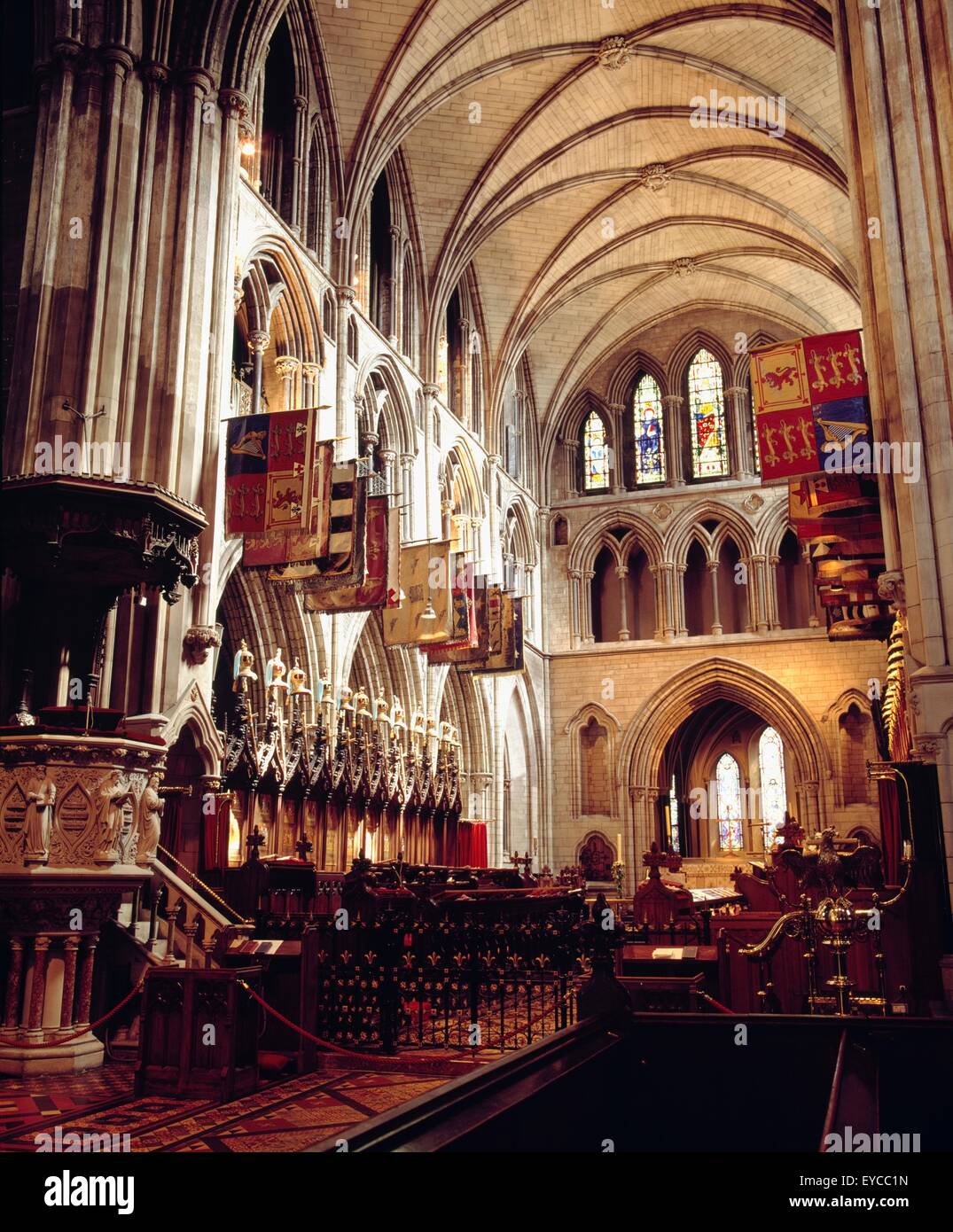 Dublin Churches, St. Patricks Cathedral, Interior Stock Photo - Alamy
