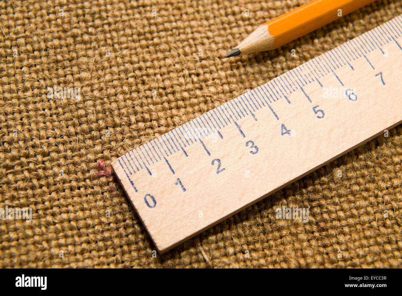 Measure ruler pencil hi-res stock photography and images - Alamy