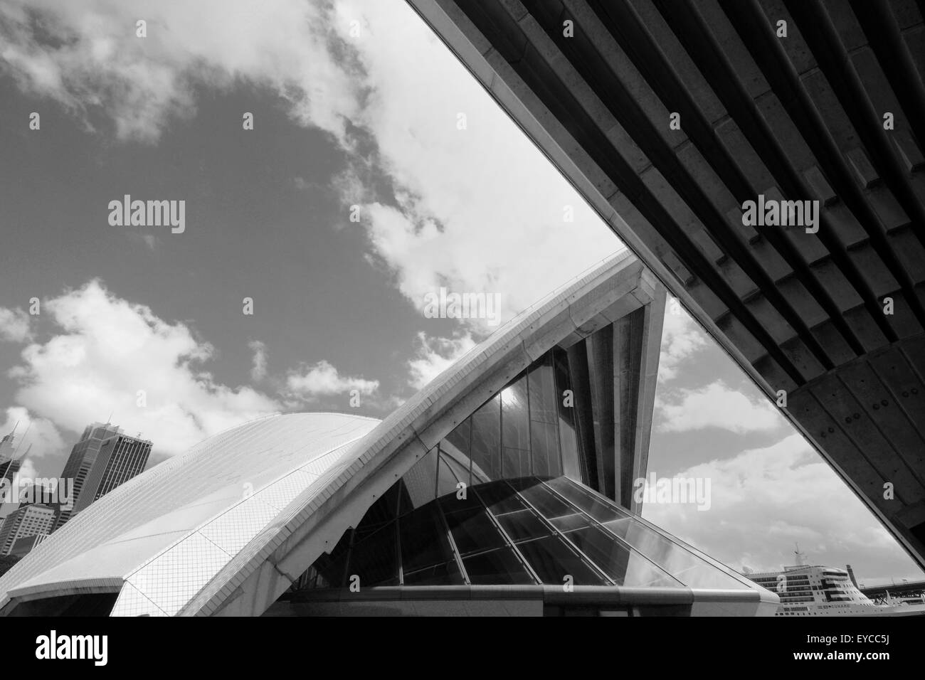 Sydney Opera House close up in black and white Stock Photo - Alamy