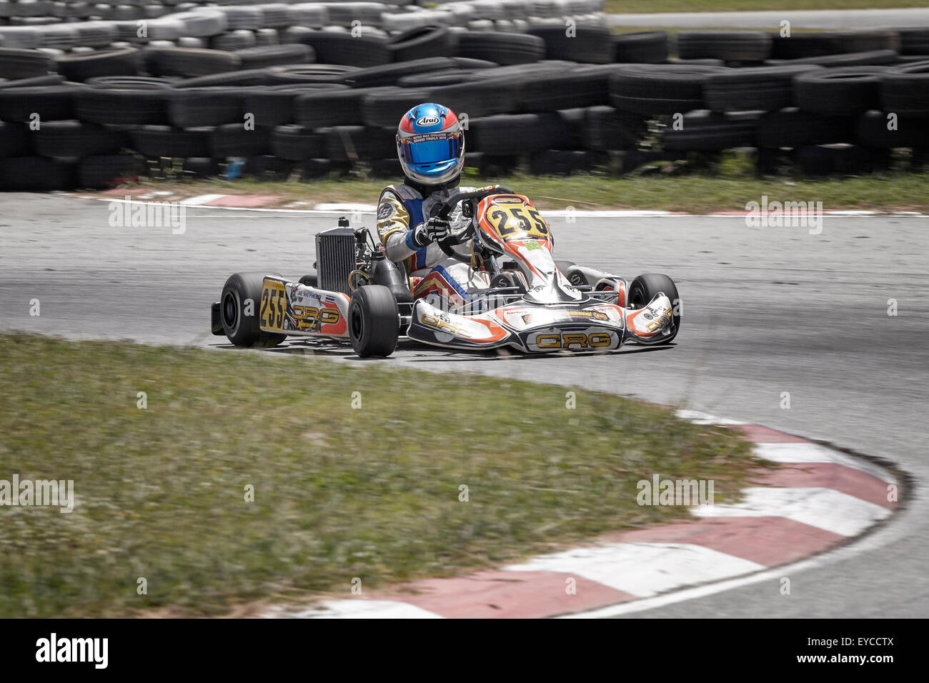 Go-Kart race action Stock Photo - Alamy