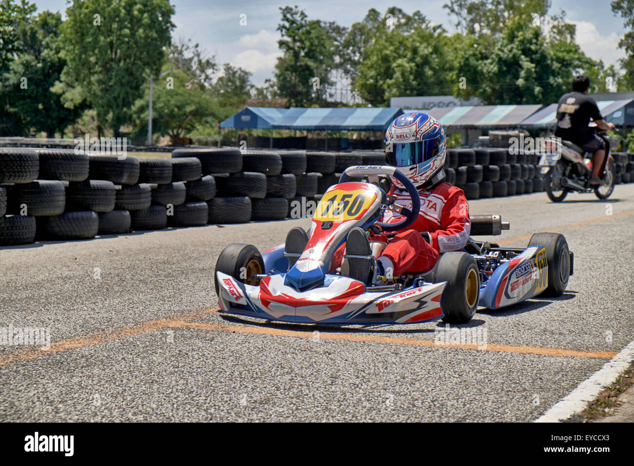 Go-Kart racing child Stock Photo - Alamy