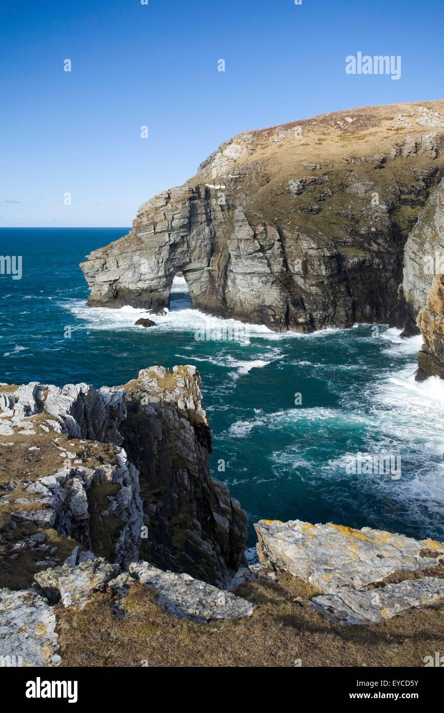 Horn Head, Co Donegal, Ireland; Marble Arch And Cliffs On The Atlantic ...