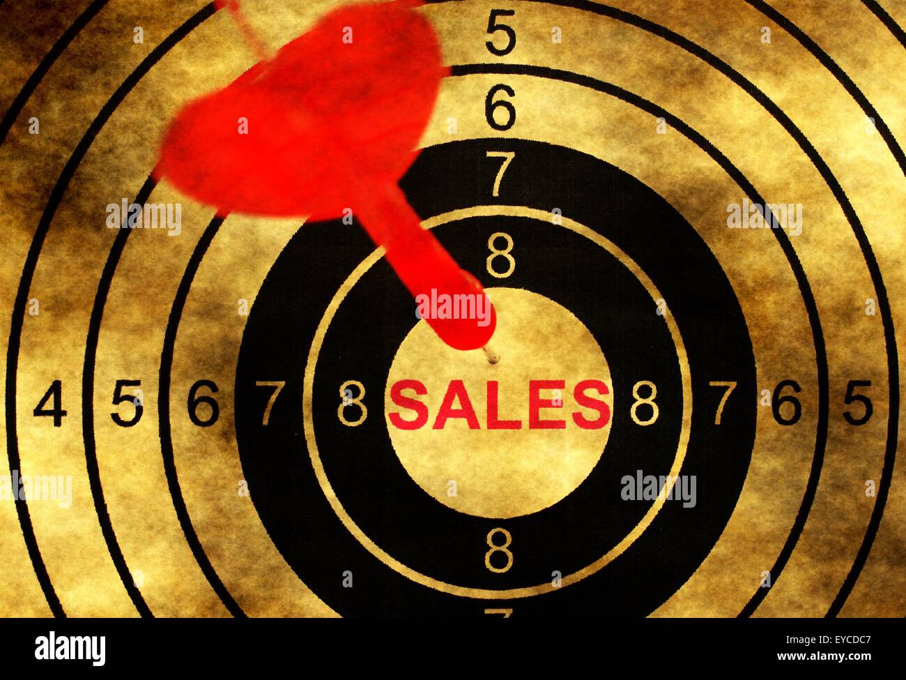 Sales target concept on grunge background Stock Photo - Alamy