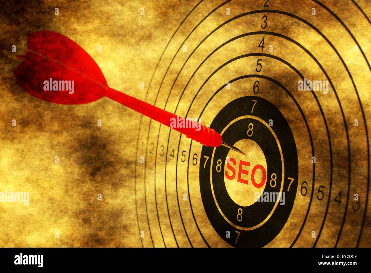 Seo target concept on grunge background Stock Photo - Alamy