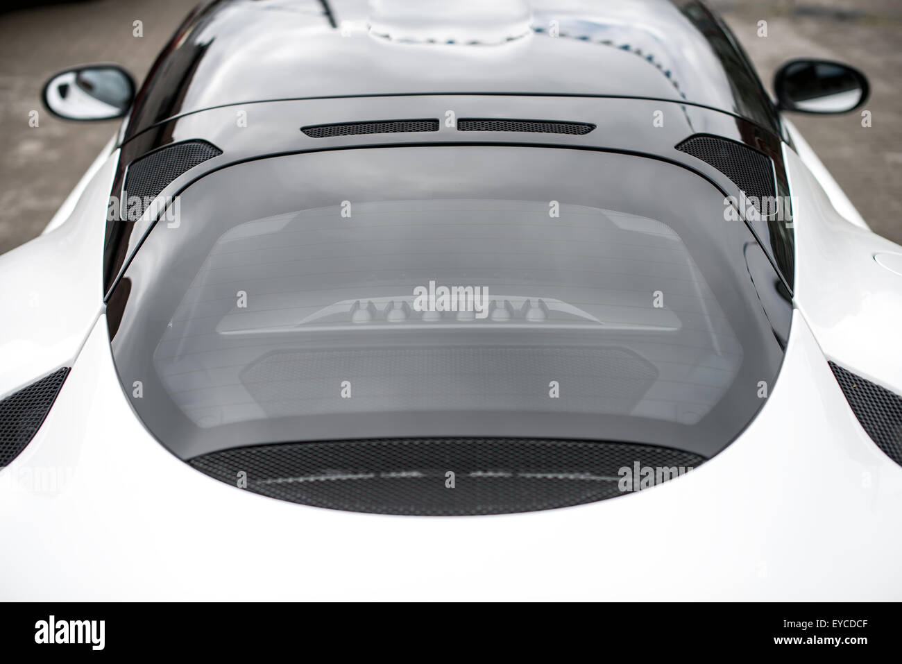 Top view of modern sports car Stock Photo - Alamy