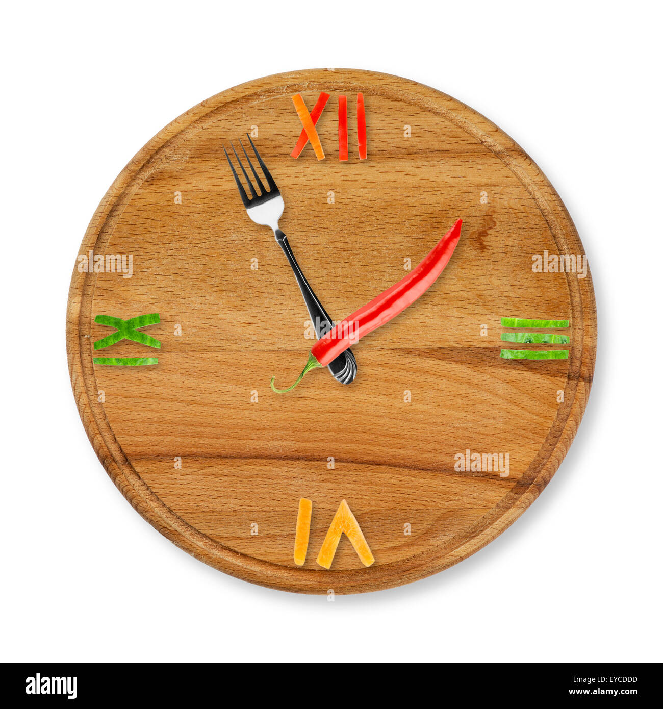 Food clock. Diet concept Stock Photo - Alamy