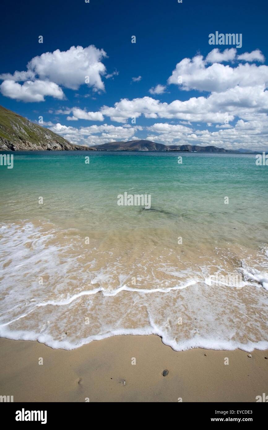 Achill Island, Co Mayo, Ireland; Tranquil Sea At Keem Strand Stock ...