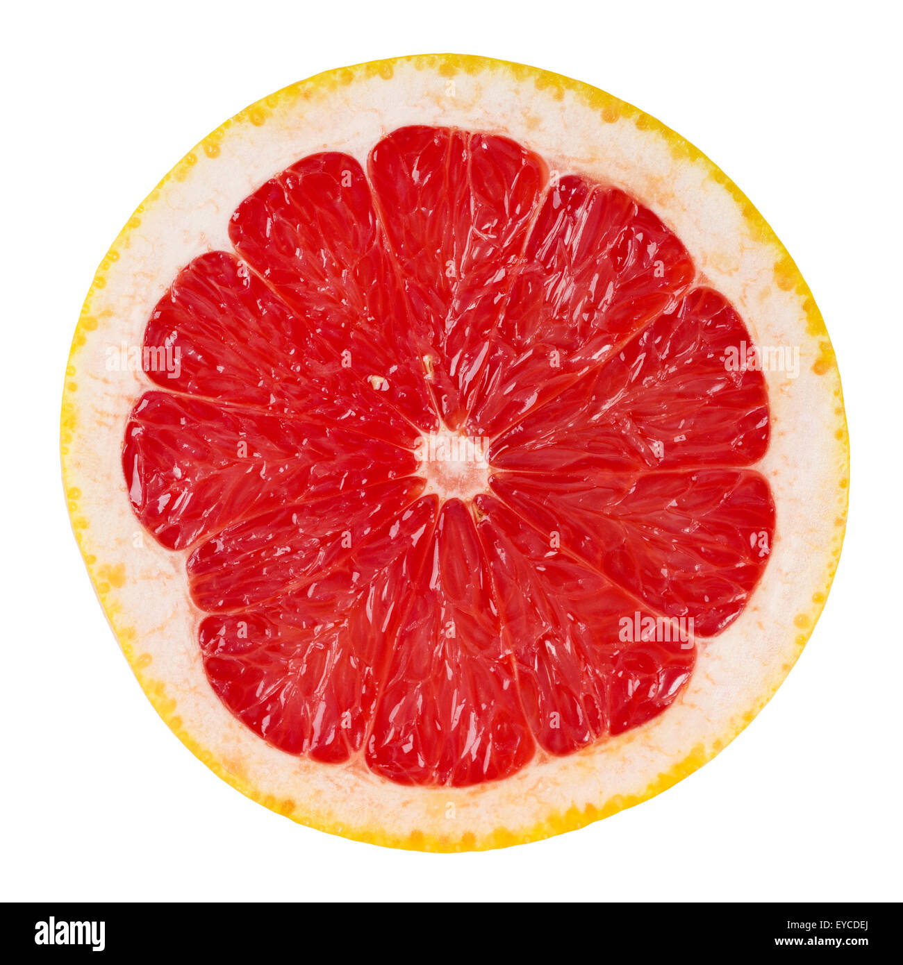 Grapefruit slice on white background Stock Photo - Alamy