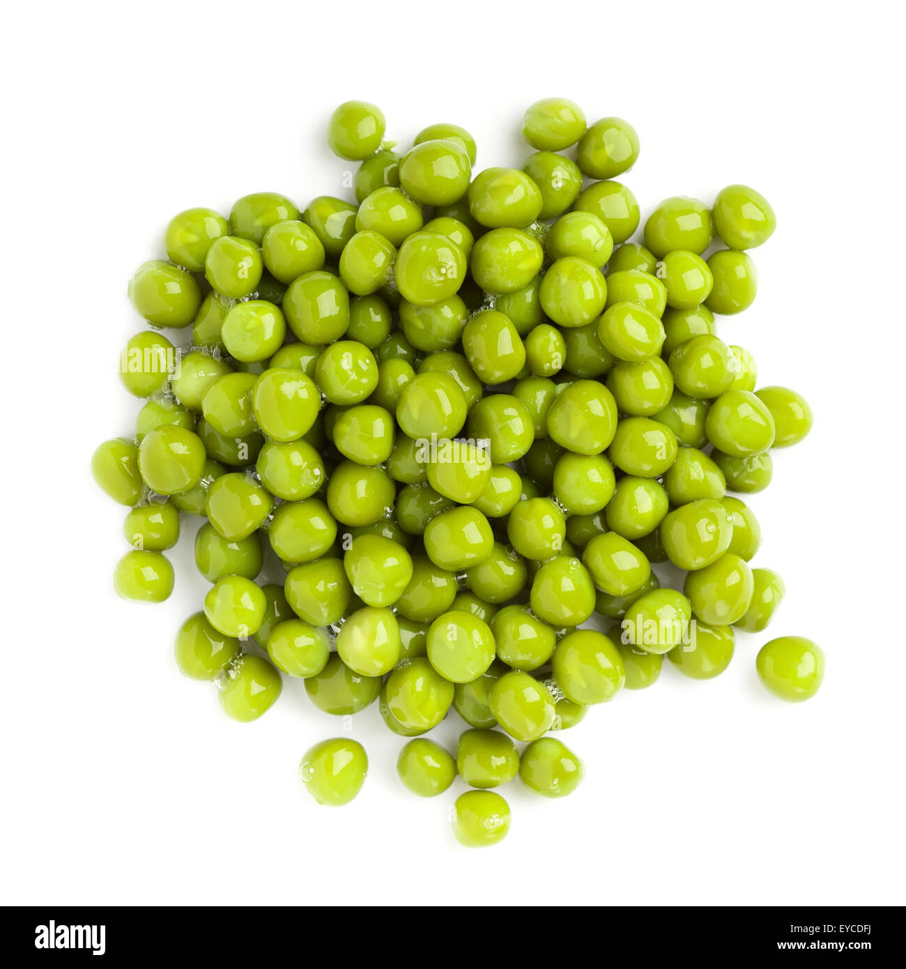 Green peas on white background Stock Photo - Alamy
