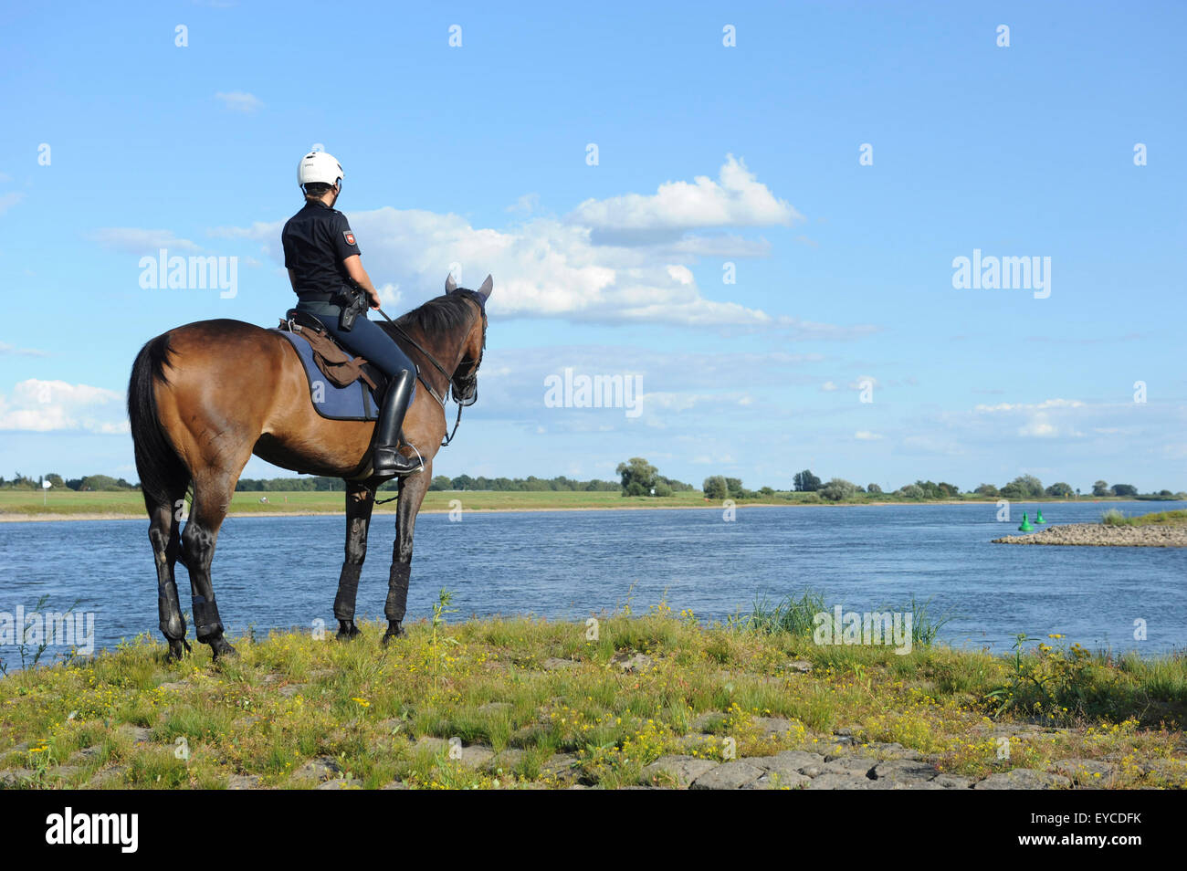 Dannenberg, Germany, Lower Saxony, police officer in the biosphere ...