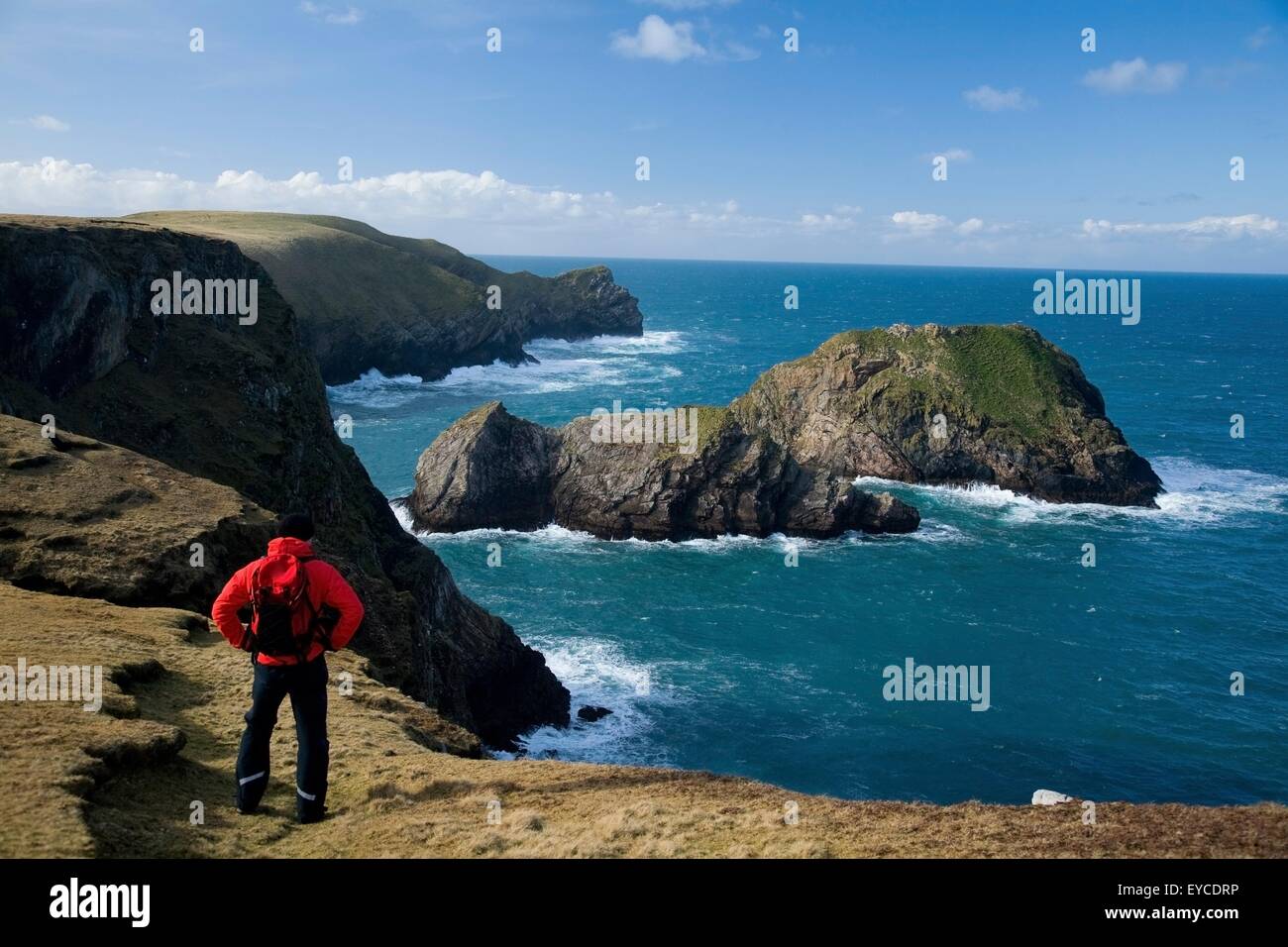 North Mayo Sea Cliffs, County Mayo, Ireland; Walking Along The ...