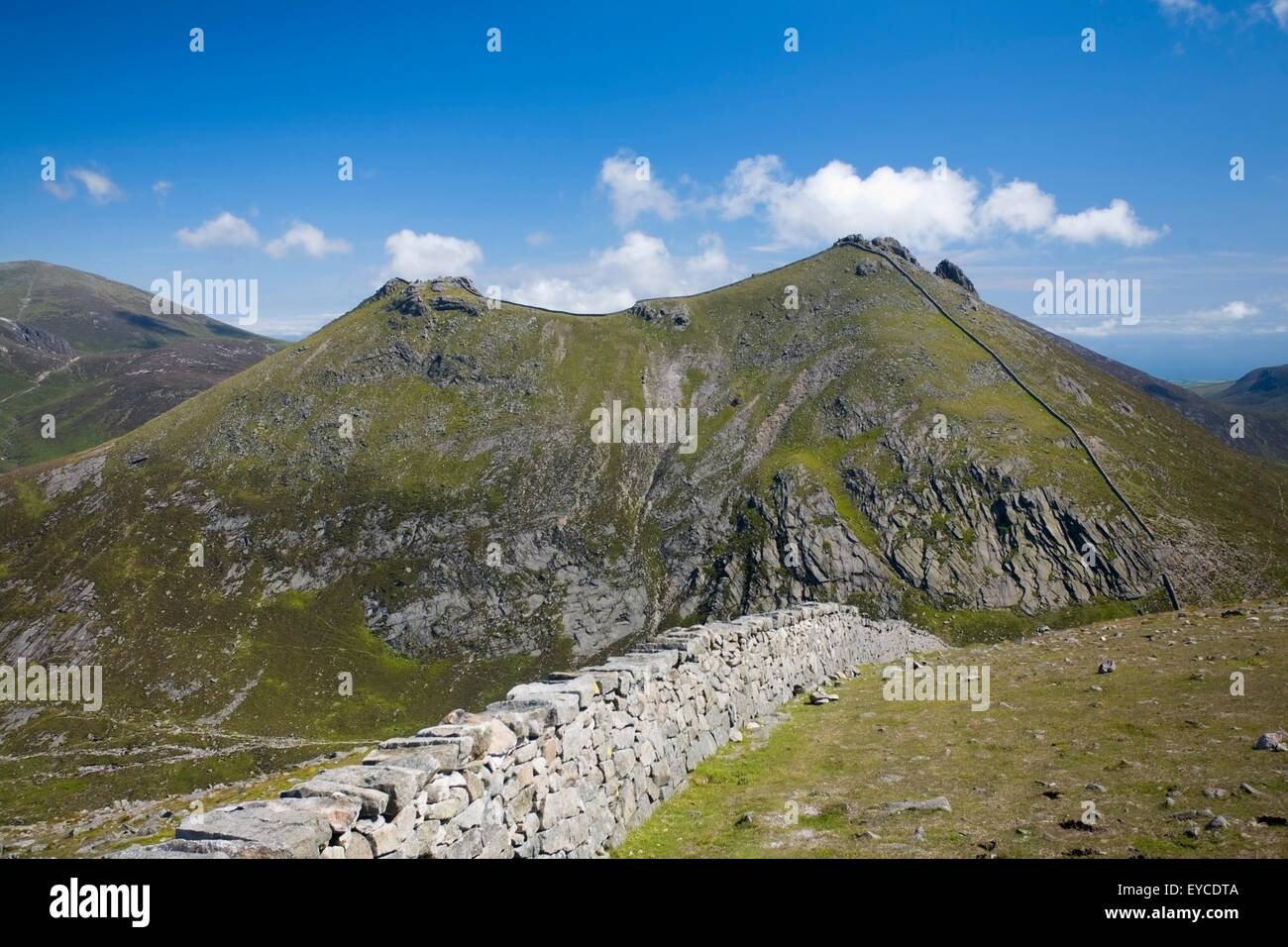 Slieve Bearnagh, Mourne Mountains, Co Down, Ireland; The Mourne Wall ...