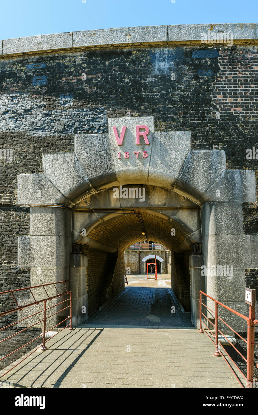 Fort Landguard, entrance to the keep and inner parade ground Stock ...