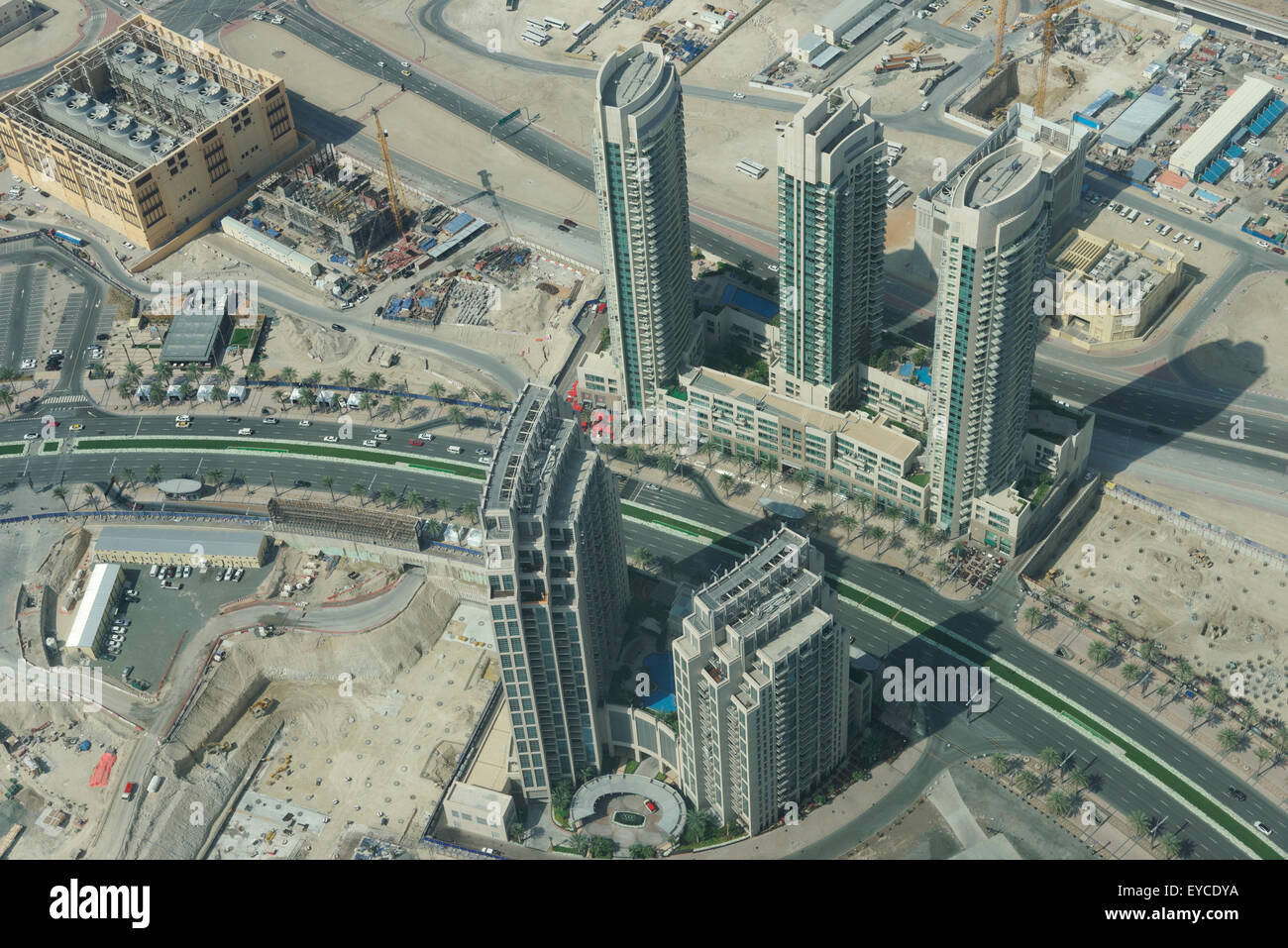 Construction Downtown Dubai, Skyscrapers, UAE Stock Photo - Alamy