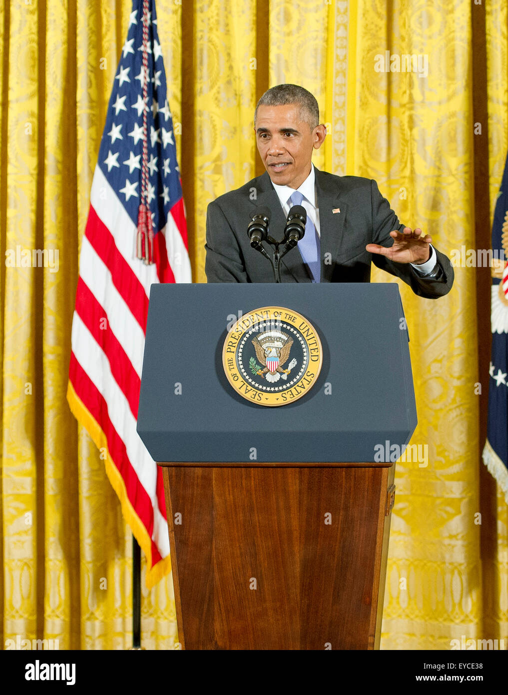 United States President Barack Obama conducts a formal press conference ...