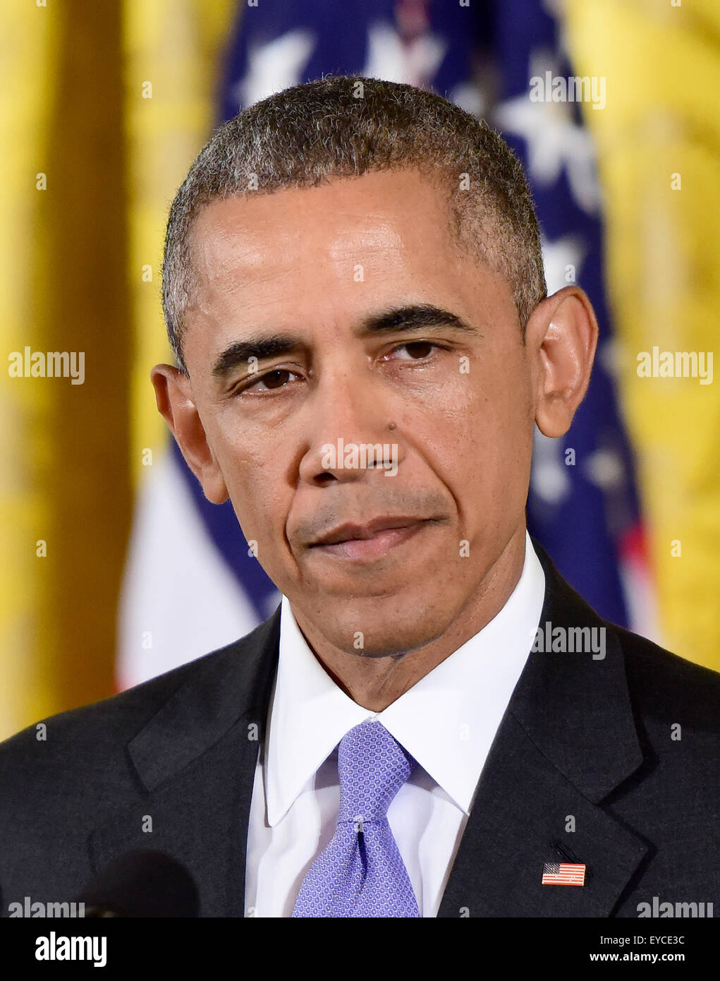 United States President Barack Obama conducts a formal press conference ...