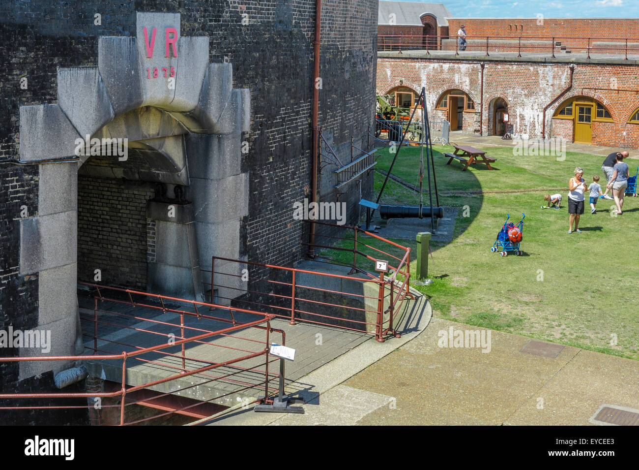 Fort Landguard, entrance to the keep and inner parade ground Stock ...