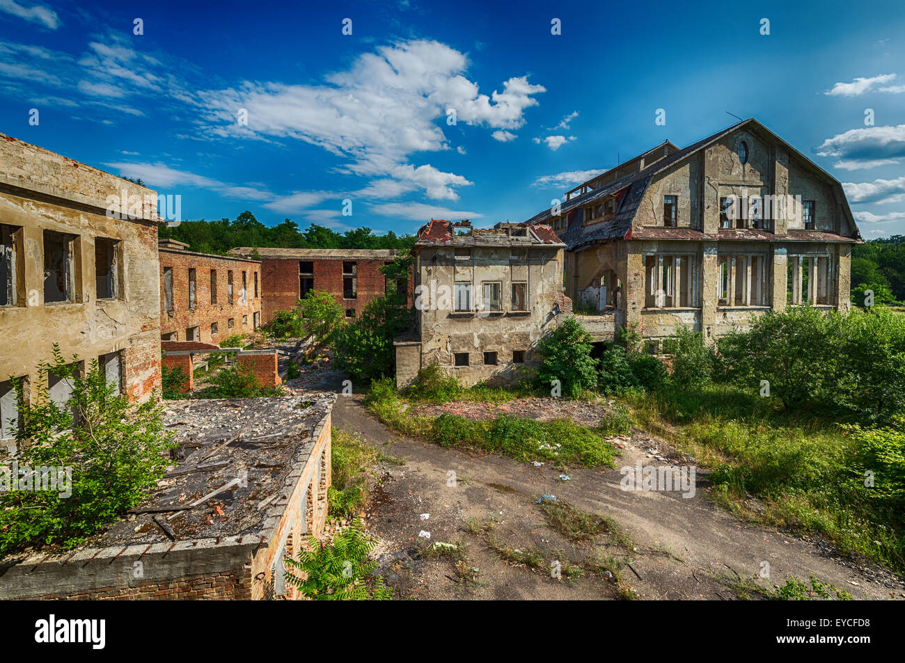 Beautiful old factory building, fabulous background Stock Photo - Alamy