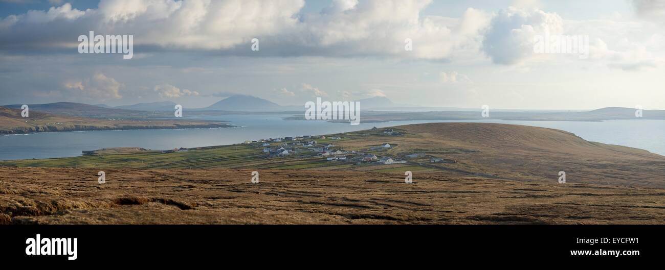 Waterfront Village, Carrowteige, County Mayo, Ireland Stock Photo - Alamy