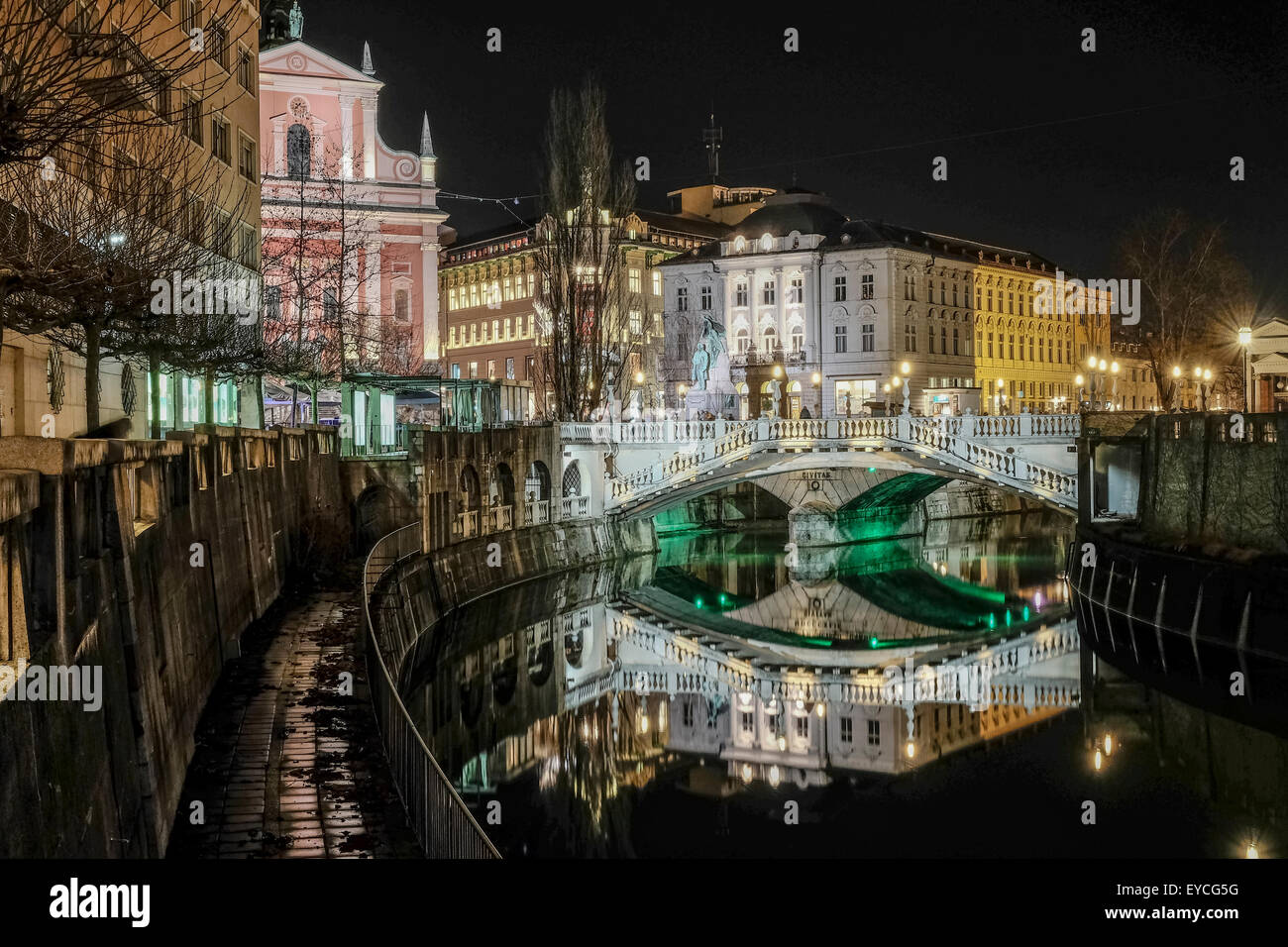 Triple Bridge, Ljubljana, Slovenia, Europe Stock Photo - Alamy