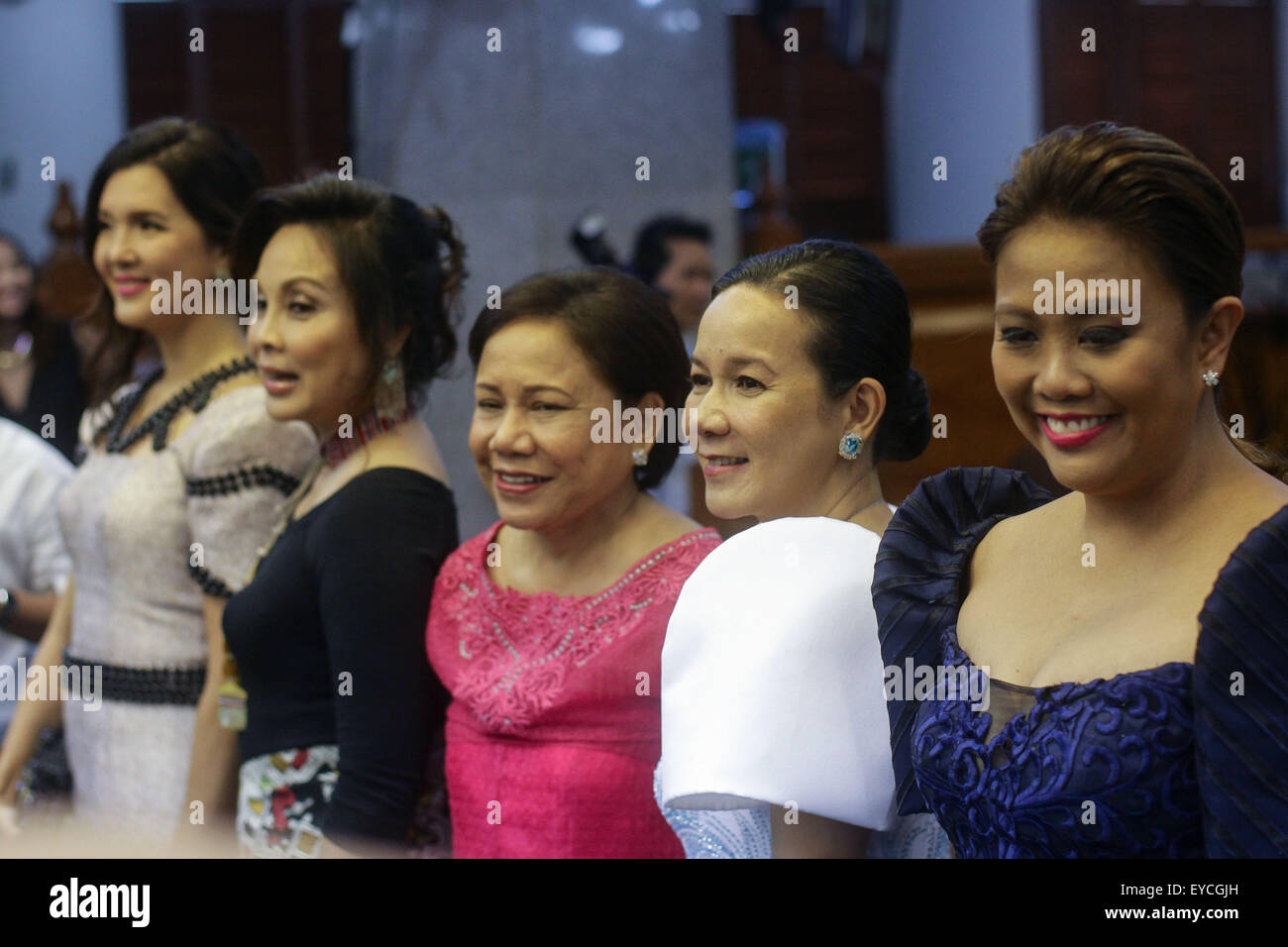 Quezon City, Philippines. 27th July, 2015. The lady Senators from left ...