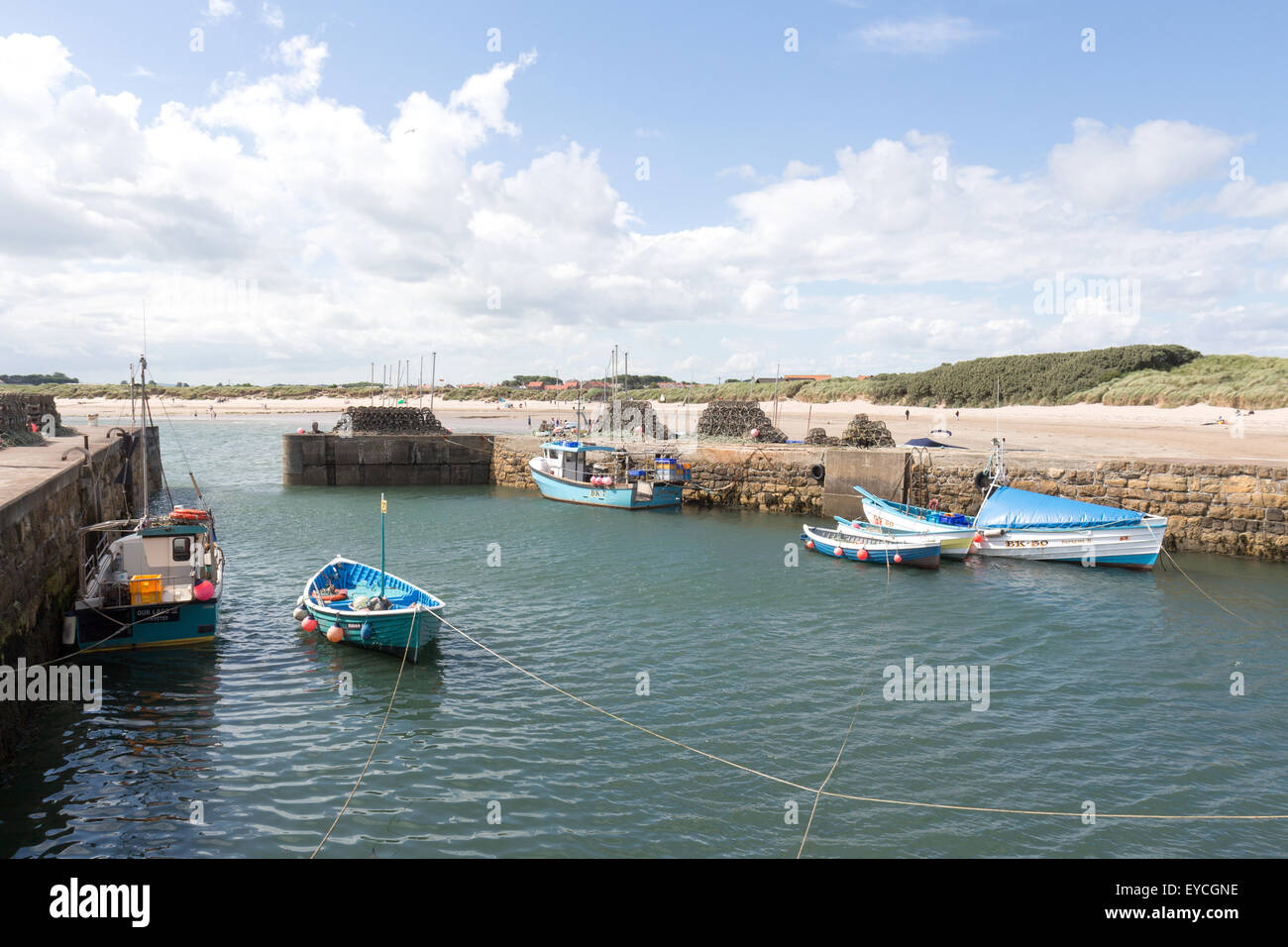 Beadnell Bay, Northumberland Stock Photo - Alamy