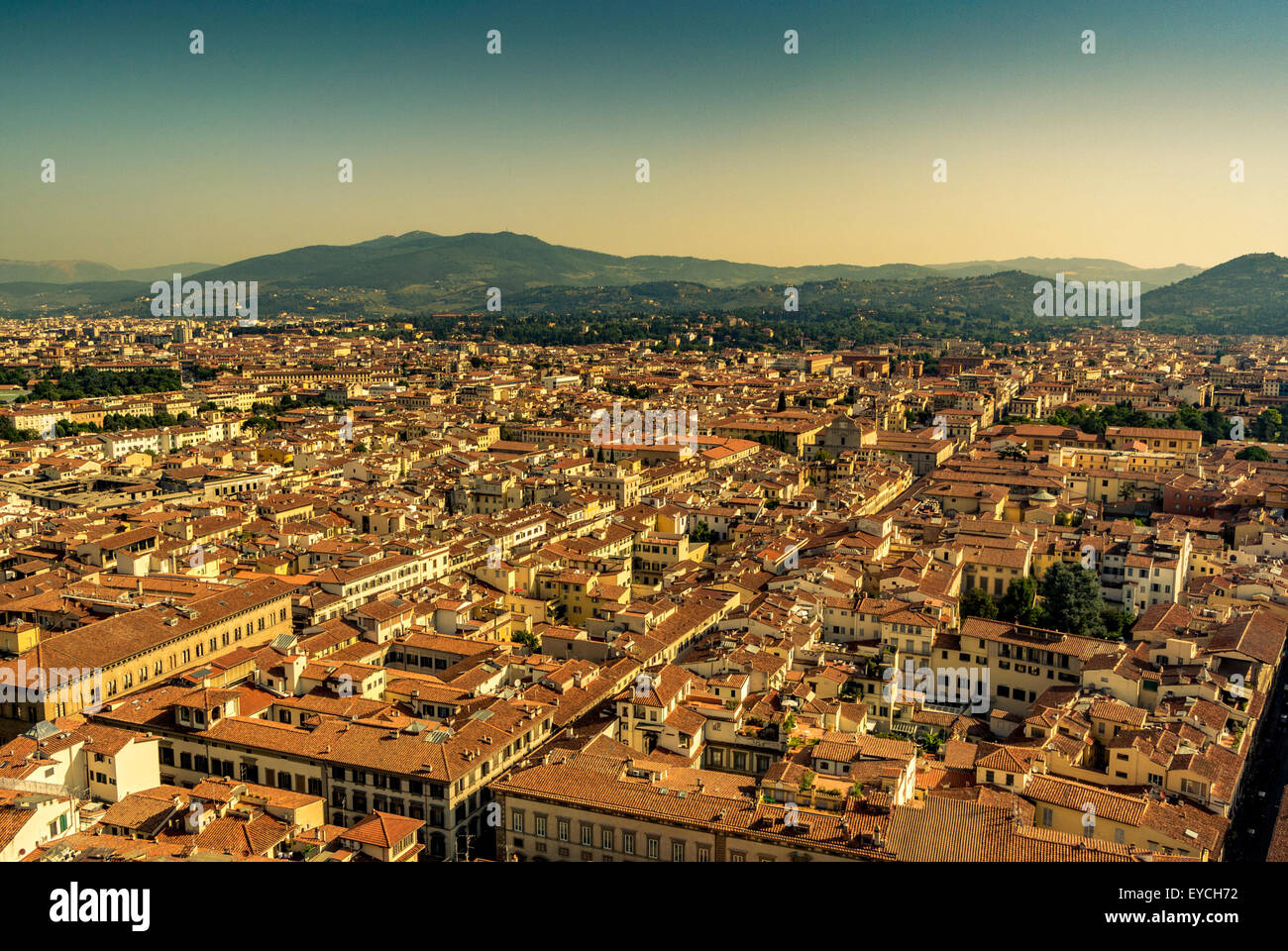 Elevated view hills florence hi-res stock photography and images - Alamy