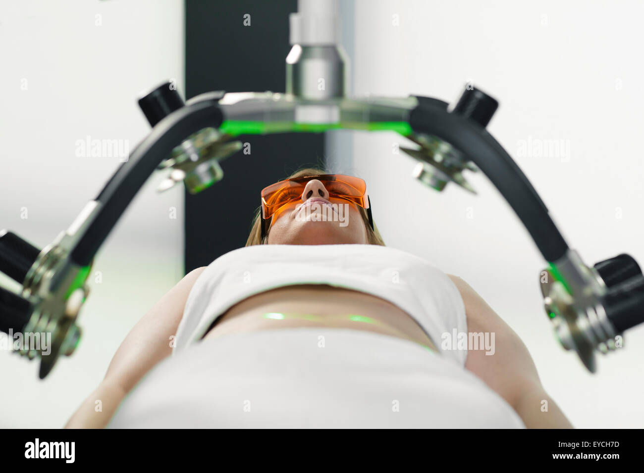 Woman getting soft laser treatment Stock Photo - Alamy