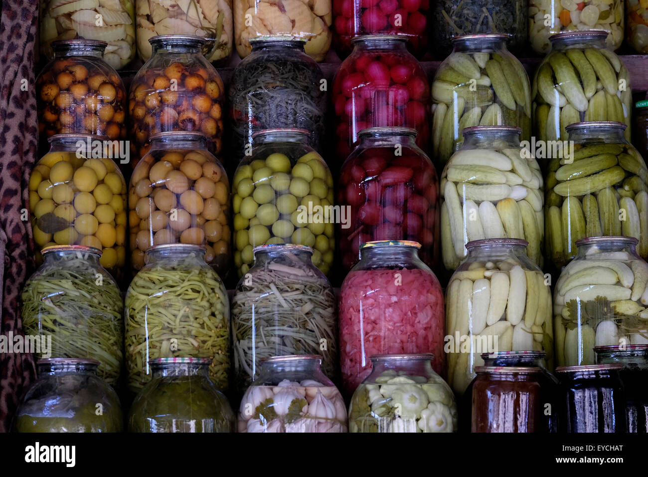 Pickles in the market in the city of Baku capital of Azerbaijan Stock ...
