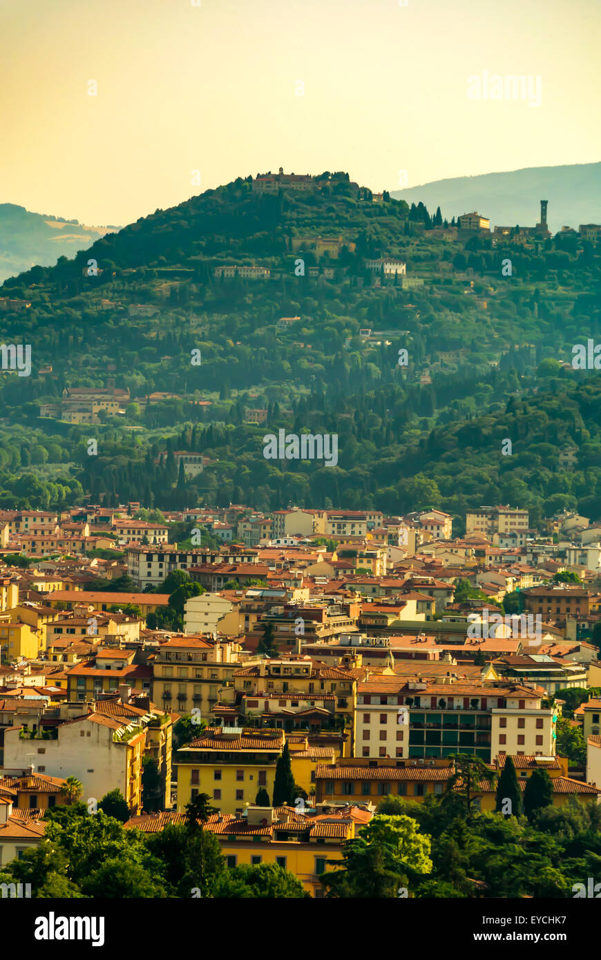 Florence cityscape. Shot from the dome of Florence Cathedral. Italy ...