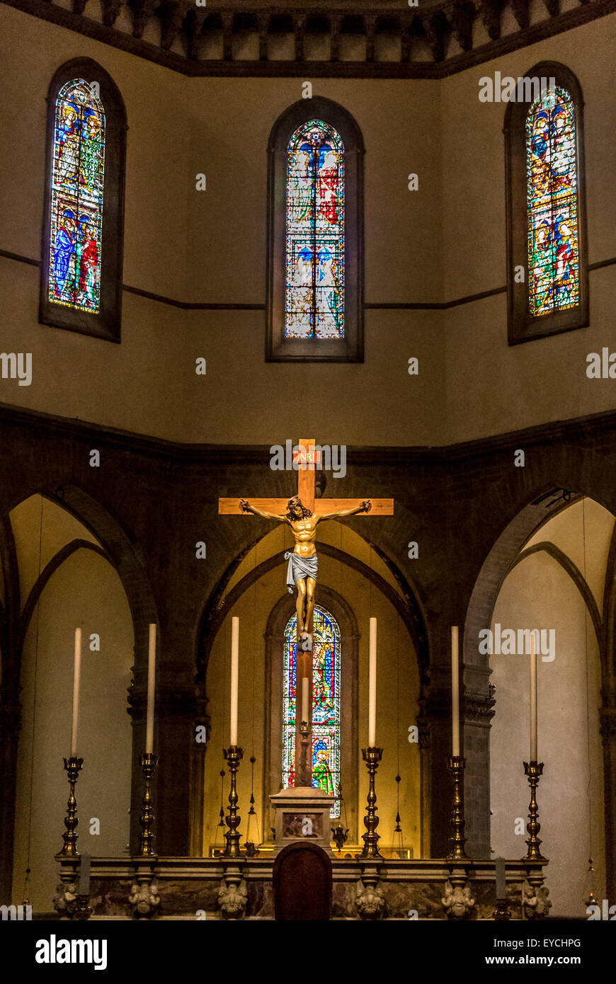 Jesus cross mary altar of saint hi-res stock photography and images - Alamy