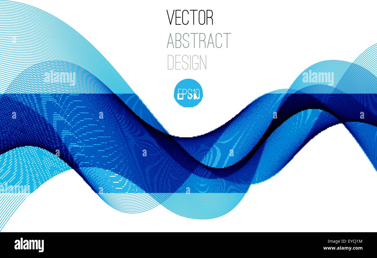 Smooth wave stream line abstract header layout. Vector illustration ...