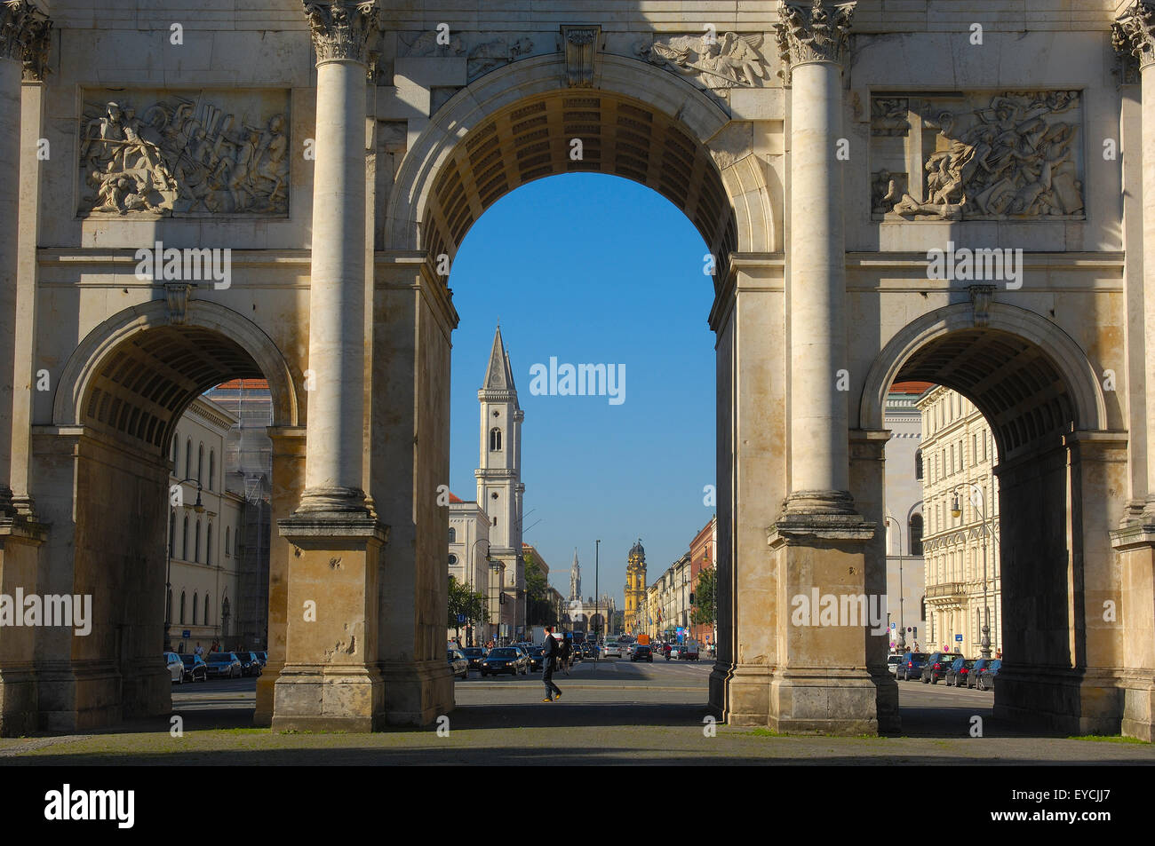 The Siegestor, Triumphal Arch, Victory Gate, Munich. Bavaria. Germany ...