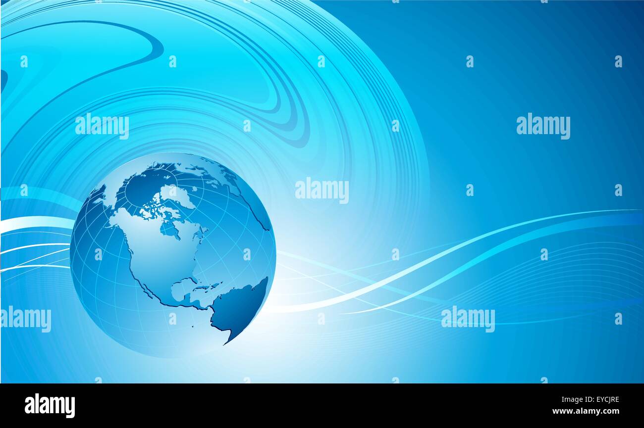 Abstract waves with globe. Vector design eps 10 Stock Vector Image ...