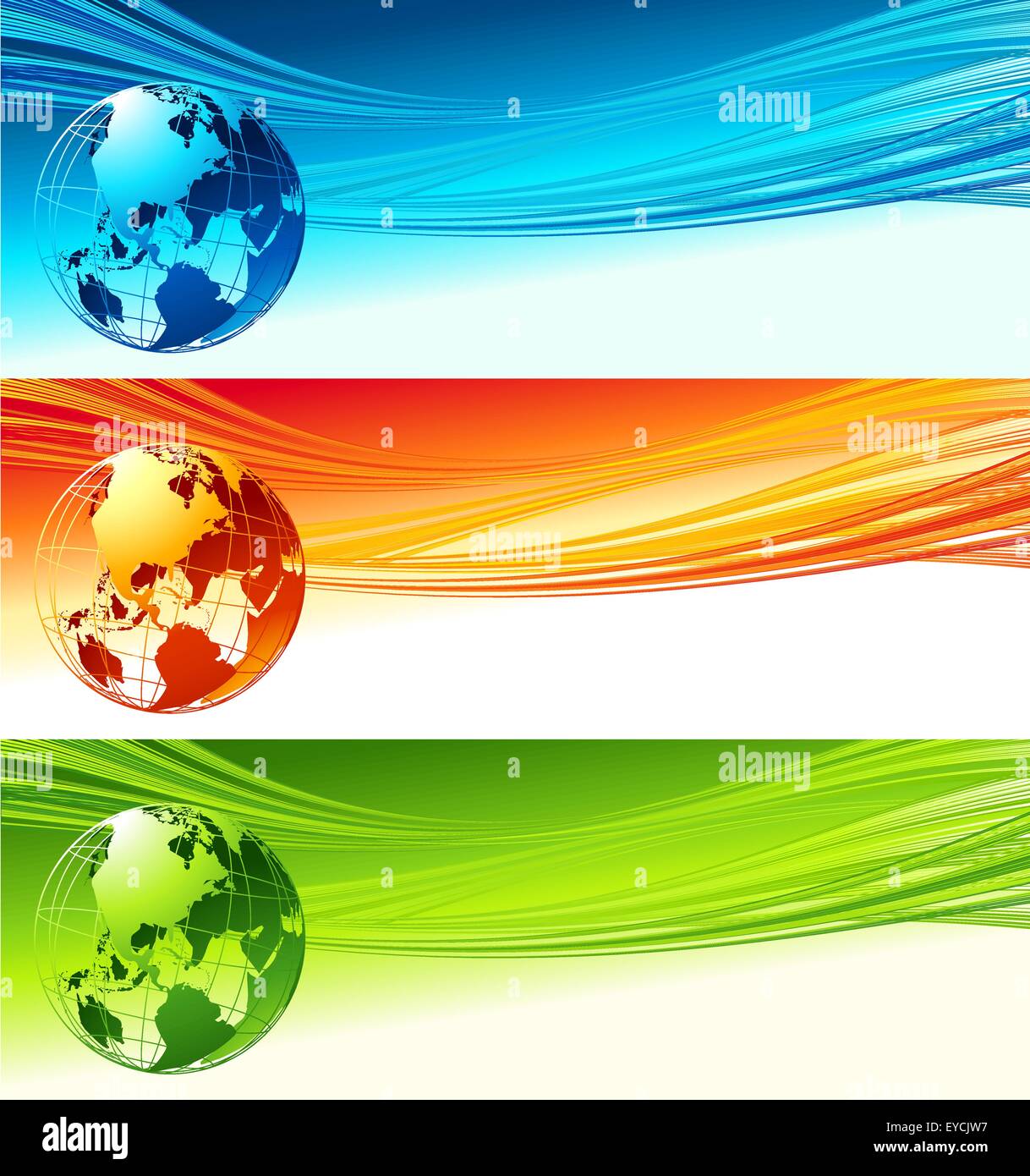 Abstract waves with globe. Vector design eps 10 Stock Vector Image ...