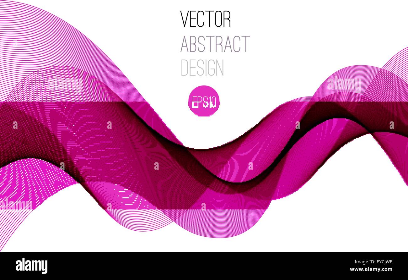 Smooth wave stream line abstract header layout. Vector illustration ...