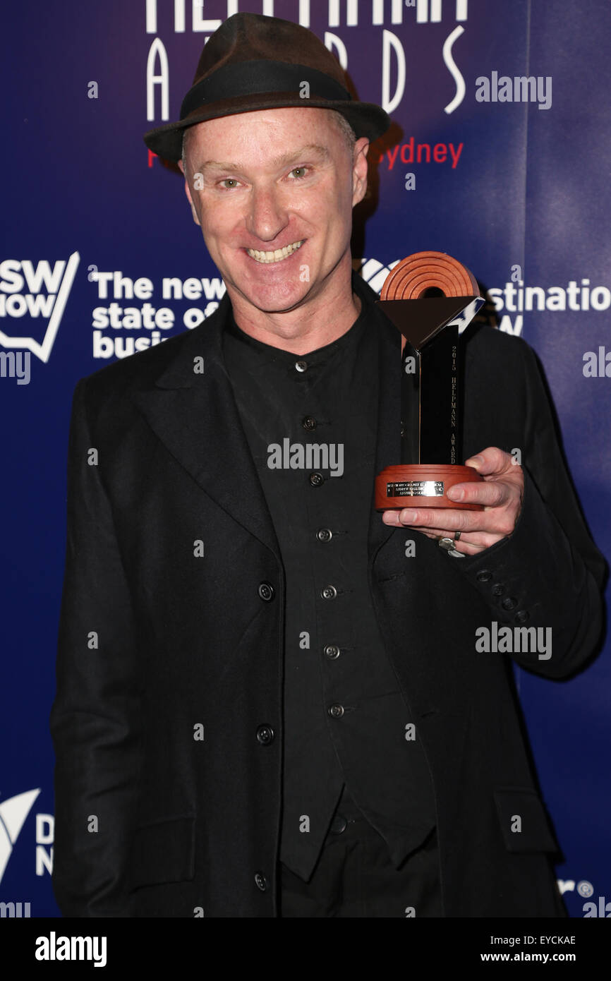 Sydney, Australia. 27 July 2015. Andrew Hallsworth poses with the award ...