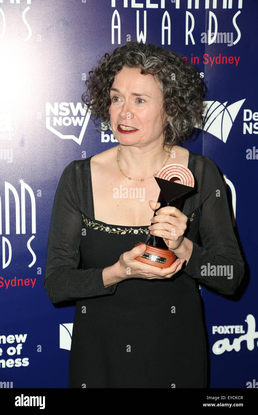 Sydney, Australia. 27 July 2015. Judith Lucy poses with the award for ...